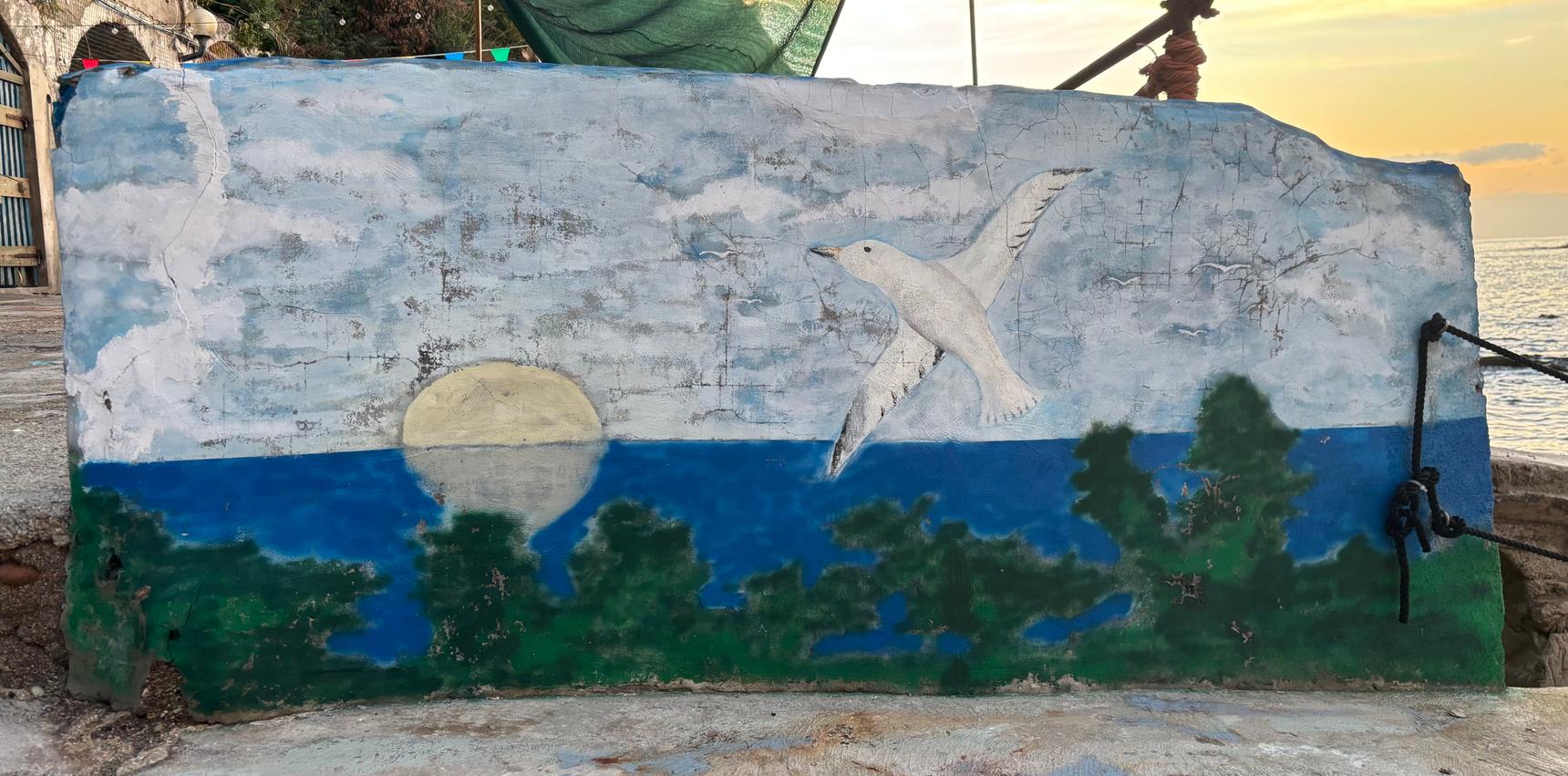 “THE SEAGULL ON THE SEA” by Unknown - Street Art Cities