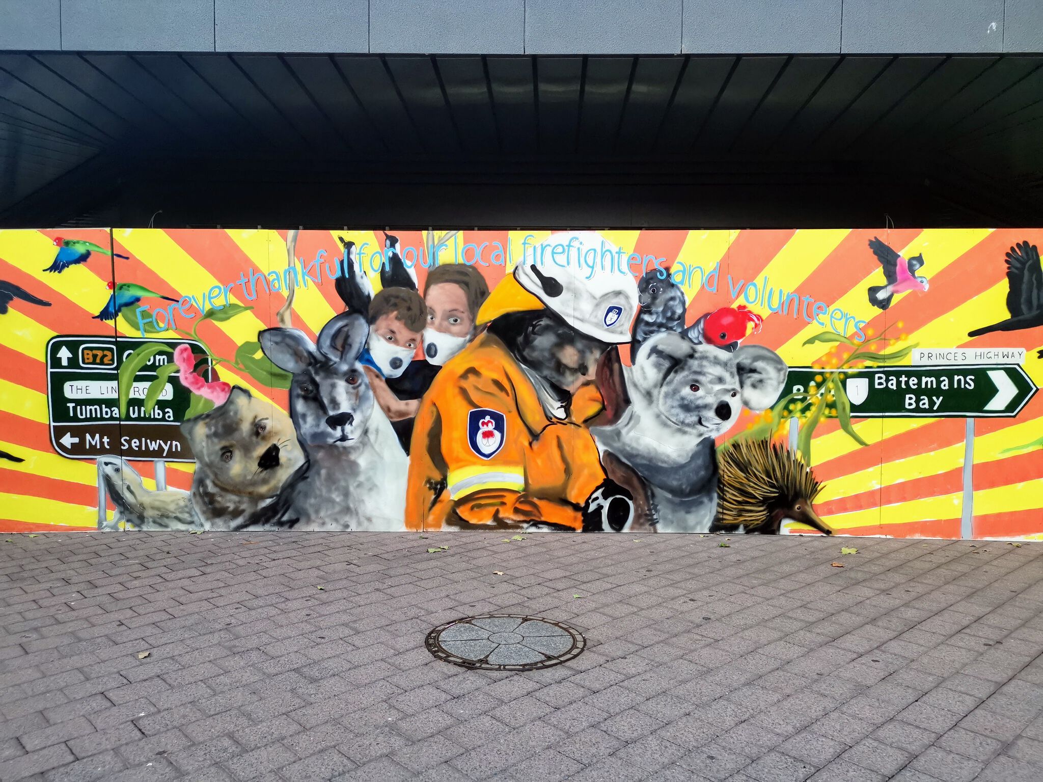 Thank You Firefighters By GraffikPaint Street Art Cities
