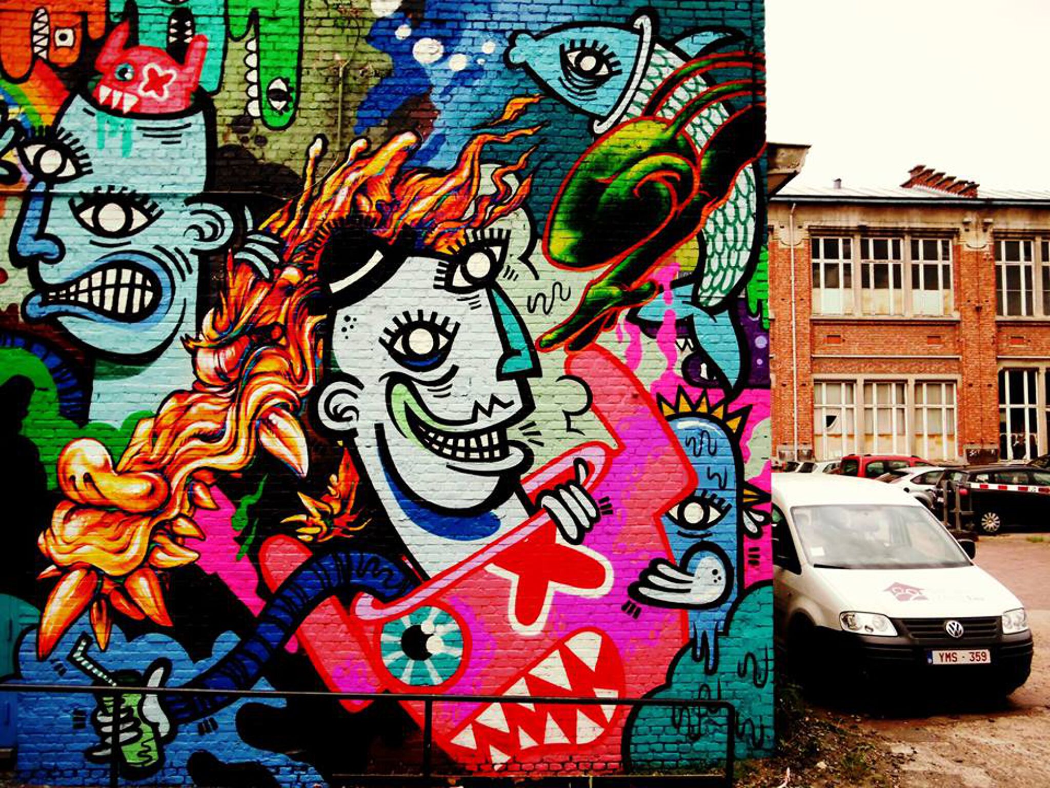 A fine mess by Joachim, Thor, Ox Alien - Street Art Cities